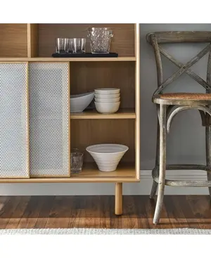 MODWAY Kurtis 47 Display Cabinet - Oak