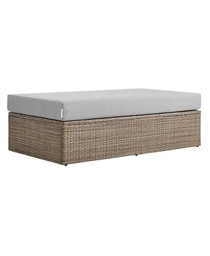 MODWAY Convene Outdoor Patio Rectangle Ottoman - Cappuccino Gray
