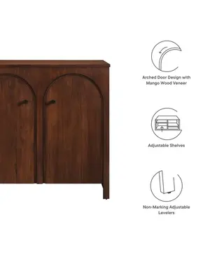 MODWAY Appia 2-door Arched Door Storage Cabinet
