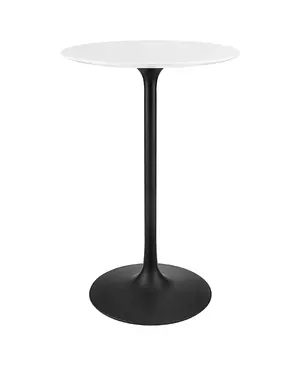 MODWAY Lippa Round Wood Bar Table - Black White