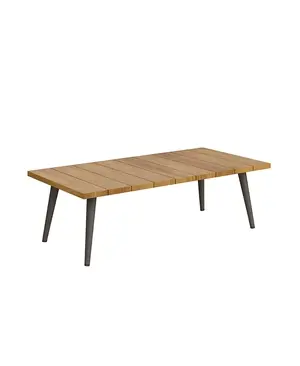 MODWAY Meadow Outdoor Patio Teak Wood Coffee Table - Natural Taupe