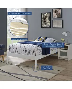 MODWAY Elsie Bed Frame - White