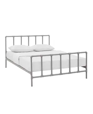 MODWAY Dower Stainless Steel Bed - Gray