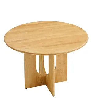 MODWAY Rivian Round 48 Wood Dining Table - Oak