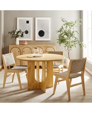MODWAY Rivian Round 48 Wood Dining Table