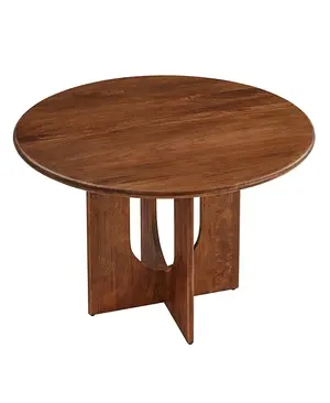 MODWAY Rivian Round 48 Wood Dining Table - Walnut