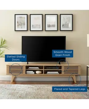 MODWAY Render 70 Entertainment Center Tv Stand - Oak
