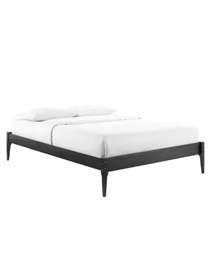 MODWAY June Wood Platform Bed Frame Black