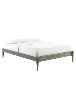 MODWAY June Wood Platform Bed Frame - Gray