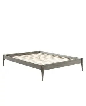 MODWAY June Wood Platform Bed Frame - Gray