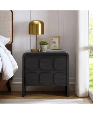 MODWAY Toscana 2-drawer Nightstand - Black