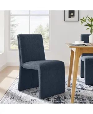 MODWAY Emory Fabric Upholstered Dining Side Chair - Slate Blue