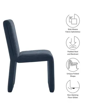 MODWAY Emory Fabric Upholstered Dining Side Chair - Slate Blue