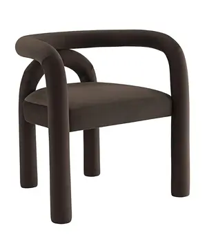 MODWAY Astrid Performance Velvet Dining Chair - Cocoa