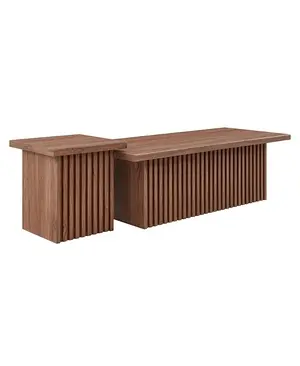 MODWAY Render Nesting Coffee Tables, Set Of 2 - Walnut