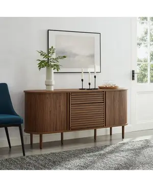 MODWAY Harlan 67 Fluted Oval Sideboard Cabinet