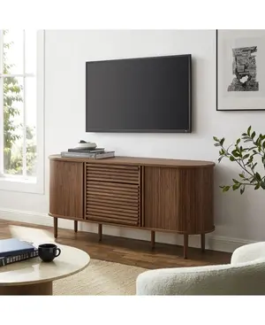 MODWAY Harlan 67 Fluted Oval Sideboard Cabinet