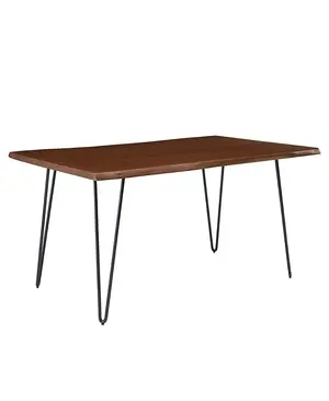 MODWAY Ardor 60 Live Edge Acacia Wood Acacia Wood Dining Table - Black Walnut