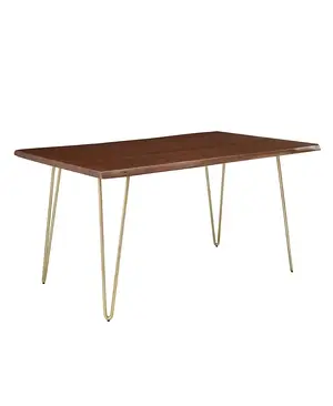 MODWAY Ardor 60 Live Edge Acacia Wood Acacia Wood Dining Table - Gold Walnut