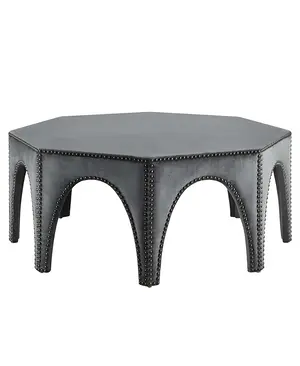 MODWAY Victory Performance Velvet Ottoman - Gray