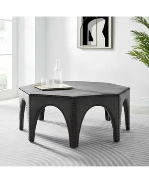 MODWAY Victory Performance Velvet Ottoman - Gray