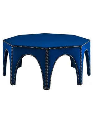 MODWAY Victory Performance Velvet Ottoman - Navy