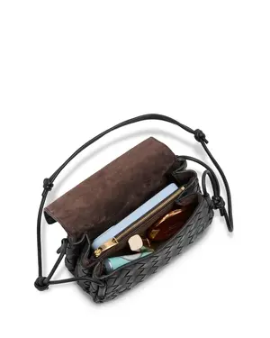Bottega Veneta Notturno Intrecciato Leather Pouch