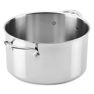 HESTAN Probond Luxe 8 Quart Professional Clad Stainless Steel Stockpot With Lid