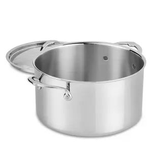 HESTAN Probond Luxe 8 Quart Professional Clad Stainless Steel Stockpot With Lid