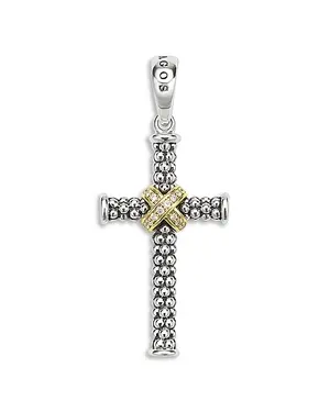 Lagos Diamond Cross Amulet - Silver
