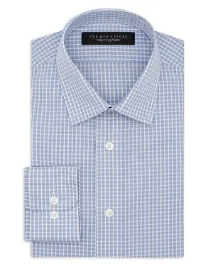 Bloomingdale'S Regular Fit Stretch Dress Shirt Exclusive - Blue Grey