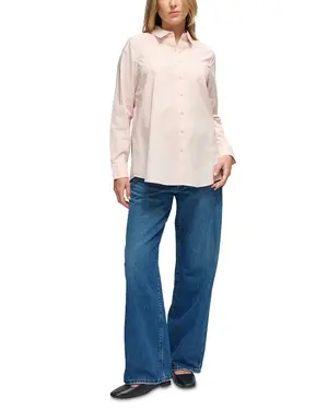 INGRID & ISABEL Button-down Maternity Shirt - Pink