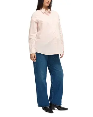 INGRID & ISABEL Button-down Maternity Shirt - Pink