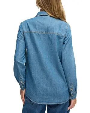 INGRID & ISABEL Button Down Denim Maternity Shirt