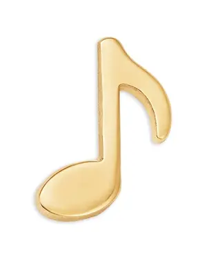 Zoe Chicco 14k Yellow Music Note Single Stud Earring - Gold