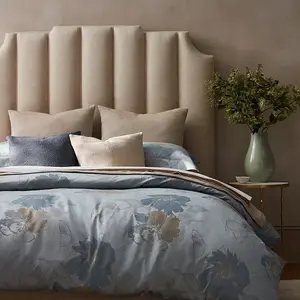 Frette Flower Jacquard Duvet Cover, Queen Exclusive - Azure/beige