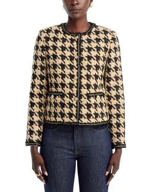 Elie Tahari Juno Tweed Jacket - Houndstooth