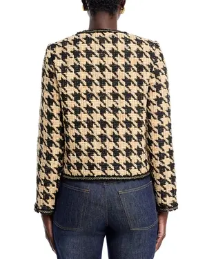Elie Tahari Juno Tweed Jacket - Houndstooth