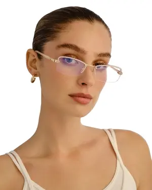 Le Specs Enigmatic Rectangle Blue Light Glasses By