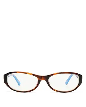 Le Specs Don't Cha Rectangular Blue Light Glasses, 56mm