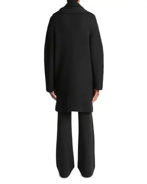 Vince Draped Car Coat - Black