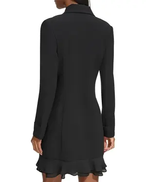 Karl Lagerfeld Paris Double-breasted Jacket Dress - Black