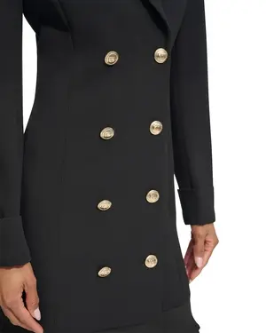 Karl Lagerfeld Paris Double-breasted Jacket Dress - Black