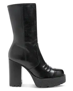 Cinq À Sept Marley Leather Lug Sole Platform Boots