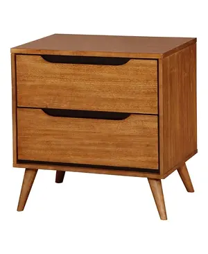 FURNITURE OF AMERICA Presley Solid Wood 2-drawer Nightstand - Oak