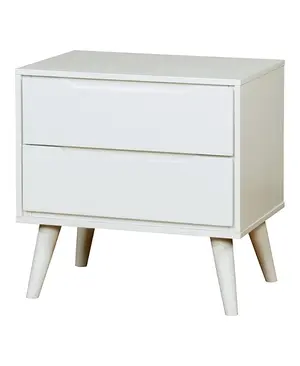 FURNITURE OF AMERICA Presley Solid Wood 2-drawer Nightstand - White