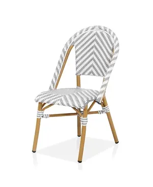 FURNITURE OF AMERICA Conway Aluminum And Resin Wicker Outdoor Dining Chair - Gray