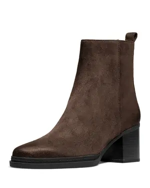Michael Kors Lex Suede Ankle Booties - Chocolate