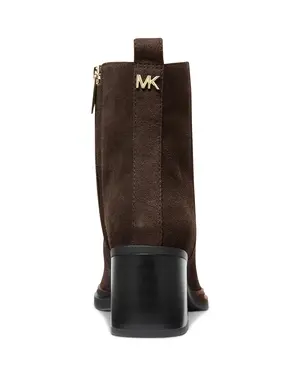 Michael Kors Lex Suede Ankle Booties - Chocolate