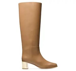 Michael Kors Michael Matilda Leather Tall Boots - Husk
